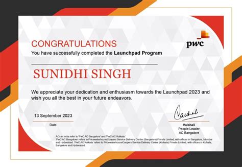 Sunidhi Singh On Linkedin Teampwc Launchpadprogram