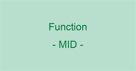 excelのmid関数の使い方｜任意の位置から指定された文字数を抽出｜office hack