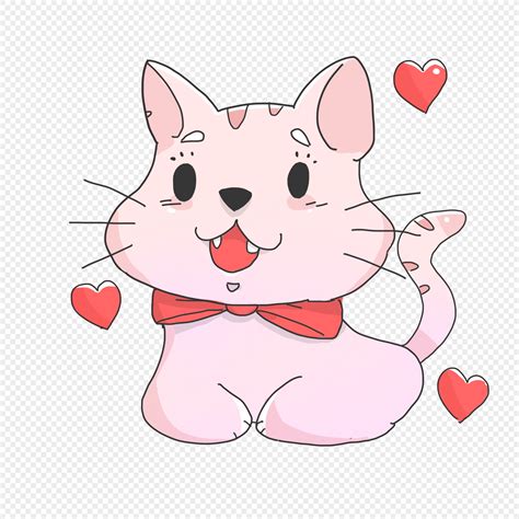 귀여운 만화 고양이 Png 일러스트 무료 다운로드 Lovepik