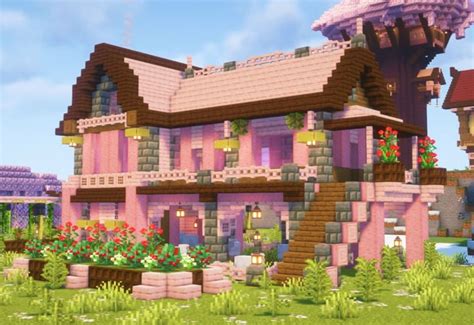 Minecraft Cherry Blossom Shepherd´s House Tutorial Cherry Blossom