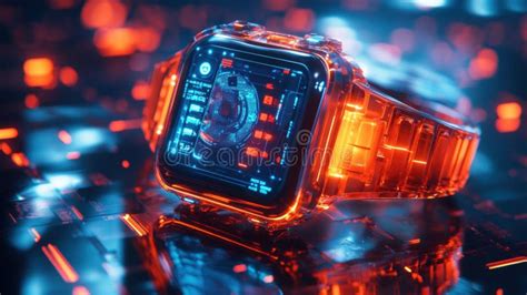 Stock Illustration Illustration Of Neon Wristwatch 435491674