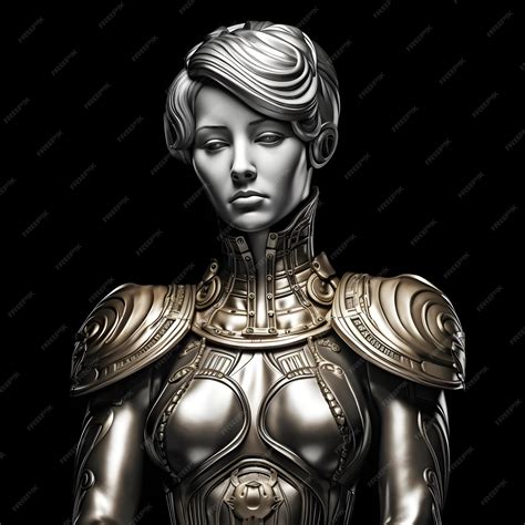 Ritratto Di Unantica Statua Di Una Ragazza In Bianco E Nero Bel Corpo
