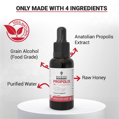 Propolis 50 Pure Liquid Extract Ultra Plus Potency Beeandyou