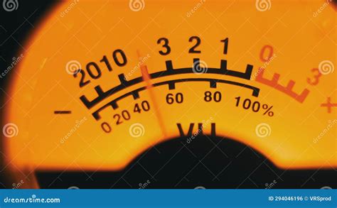Analog Dial Indicator Of Audio Signal Level Stock Footage Video Of