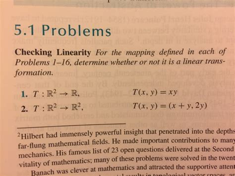 Solved Checking Linearity For The Mapping Defined In Each Chegg
