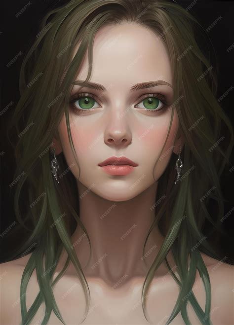 Premium Ai Image 2d Realistic Girl Potrait