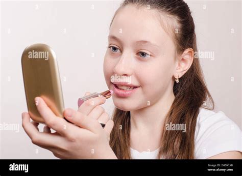 Girl Teenager Lipstick Makeup Girls Teen Teenage Teenagers