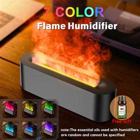 【free T】simulation Flame Diffuser For Home Desktop Colorful Flame
