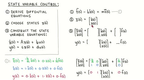 State Variable Control 2 State Variable Modelling Of Linear Systems