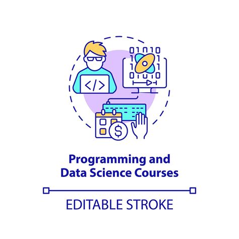 Programming And Data Science Courses Concept Icon Online Education