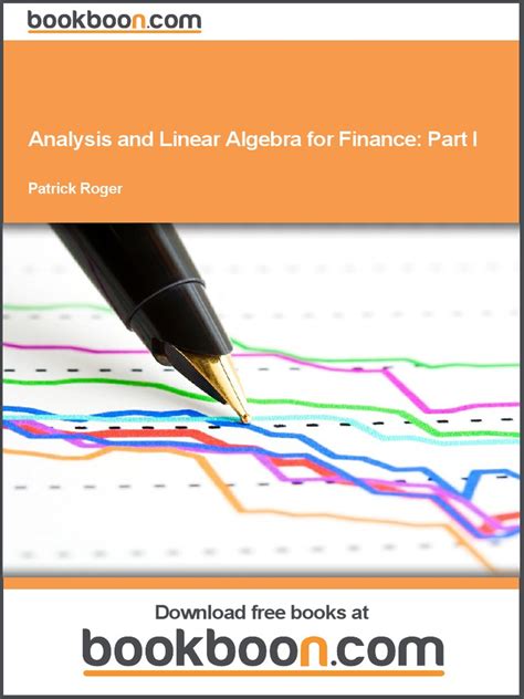 Analysis And Linear Algebra For Finance Part I Pdf Integral