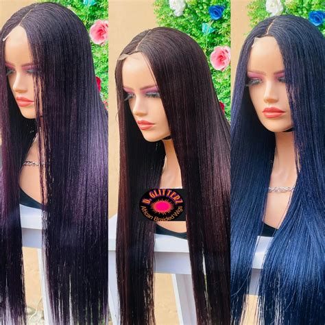 African Braided Conrow Wigs On 44 Lace Closure Dglitterzwigs