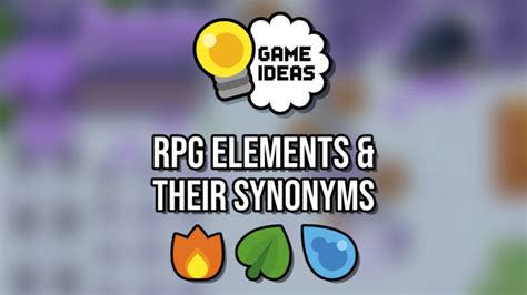 Rpg Elements And Their Synonyms Chequered Ink