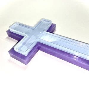 8” Large Cross Mold Resin Crafts Thick Deep Christian Cross Silicone