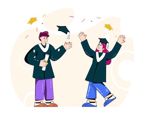 Convocation And Student 4825049 Vector Art At Vecteezy