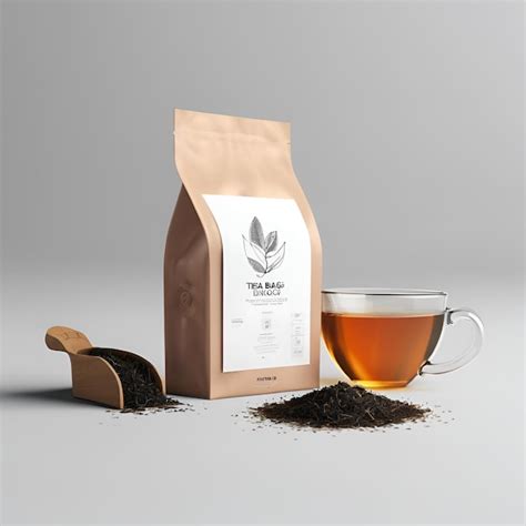Tea Packaging Mockup Premium Ai Generated Image