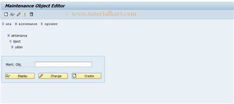 SDME MOB SAP Tcode DME Maintenance Object Builder Transaction Code
