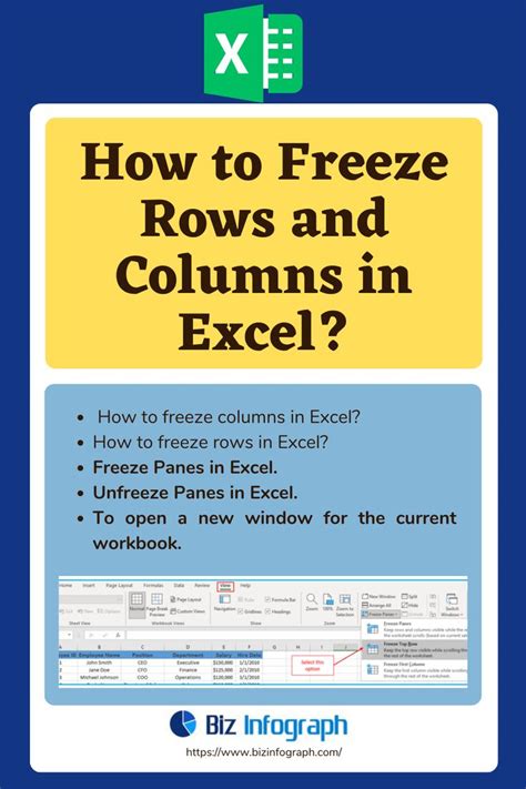 how to freeze rows and columns in excel excel tutorials excel excel