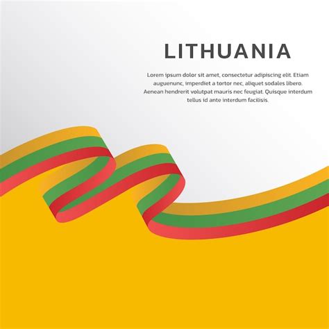 Premium Vector Illustration Of Lithuania Flag Template
