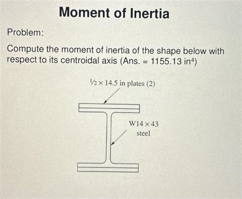 problem compute the moment of inertia of the shape