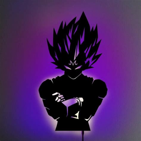 Vegeta V2 Led Wall Silhouette Dragon Ball Z Dragon Ball Dragon