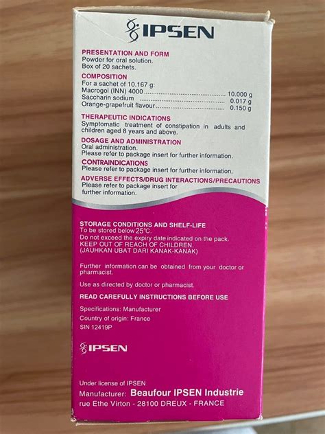 Forlax 20 Sachets A Box Health And Nutrition Medical Supplies And Tools