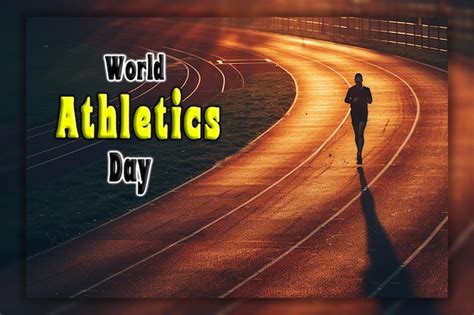 Premium Psd World Athletics Day National Sports Day Background