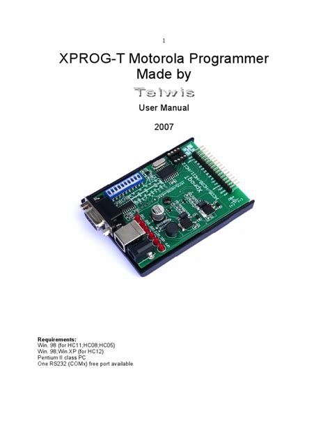 Xprog T User Manual Pdf Pdf Electrical Connector Usb