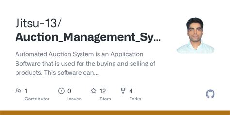 Github Jitsu 13auctionmanagementsystem Automated Auction System