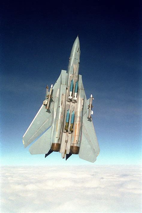 Four Fighter Squadron 41 (VF-41) F-14A Head into Iraq, Operation Desert ...
