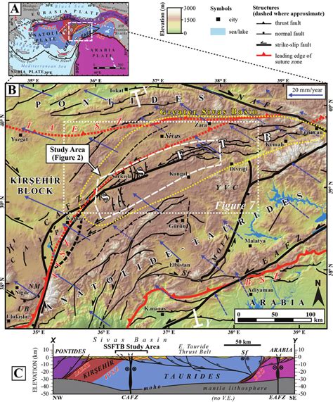 Tectonic Setting Of Central Anatolia Highlighting The Locations Of The