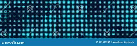 Halftone Matrix Glitch Cybernetic Futuristic Background Big Data