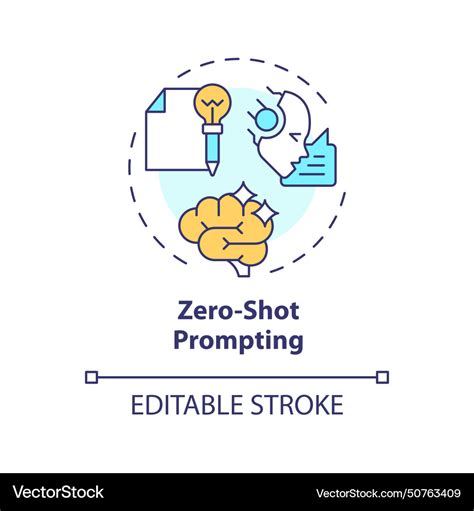 Zero Shot Prompting Multi Color Concept Icon Vector Image