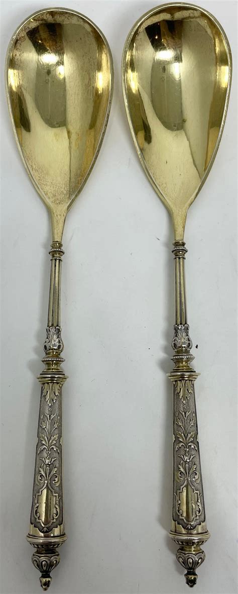 Antique Continental Silver Ice Cream Or Mousse Server In Original Box
