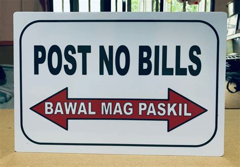 Bawal Mag Paskil Post No Bills Pvc Wall Signage 7 8x11 Inches Lazada Ph