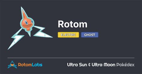 Rotom Rotomlabs Ultra Sun And Ultra Moon Pokédex