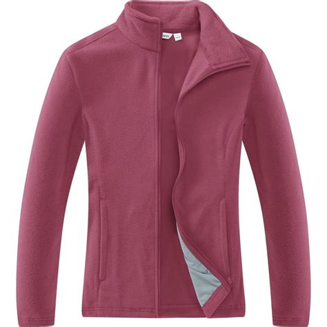 Outdoor Ventures Womens Lightweight Warm Zip Up Long Sleeve Soft Polar