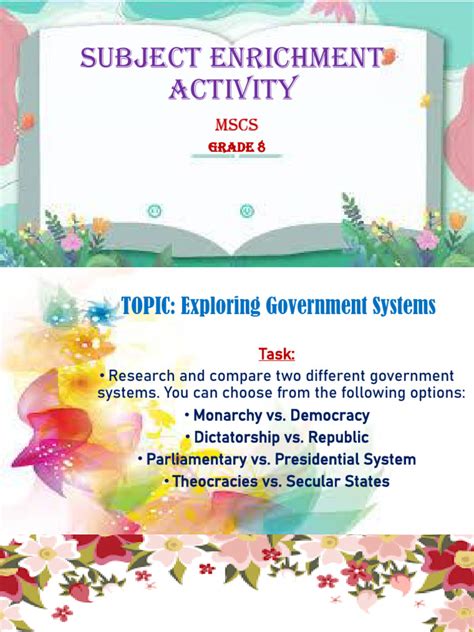 Subject Enrichment Activity Mscs Pdf