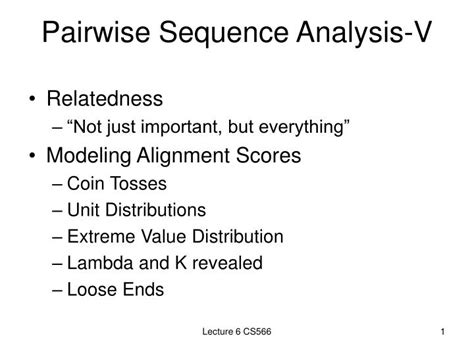 Ppt Pairwise Sequence Analysis V Powerpoint Presentation Free