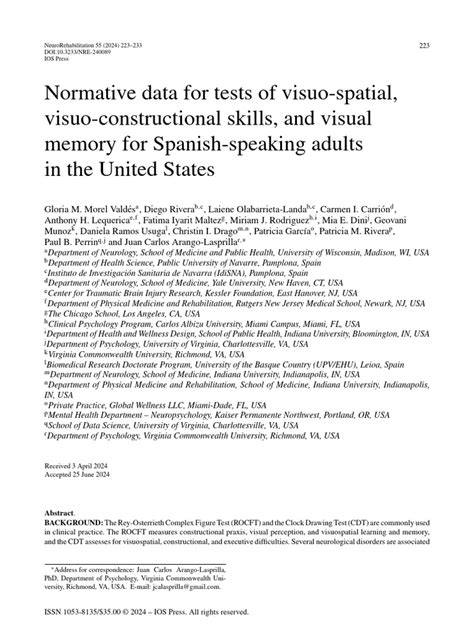 Visuospatial And Visuoconstruction Pdf Regression Analysis Dementia