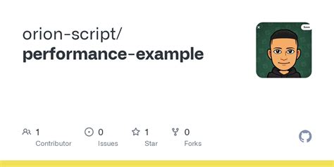 Github Orion Scriptperformance Example