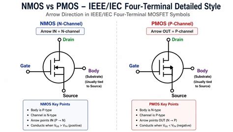 Mosfet Symbol Explained Nmos Pmos And Diagram Guide 2026