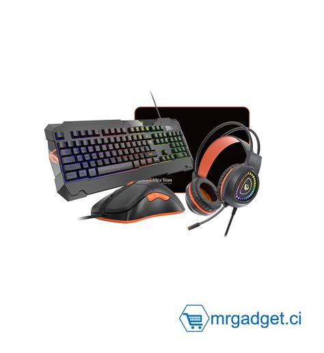 Meetion C505 Combo Accessoires Gaming Clavier Souris Tapis Casque Gaming