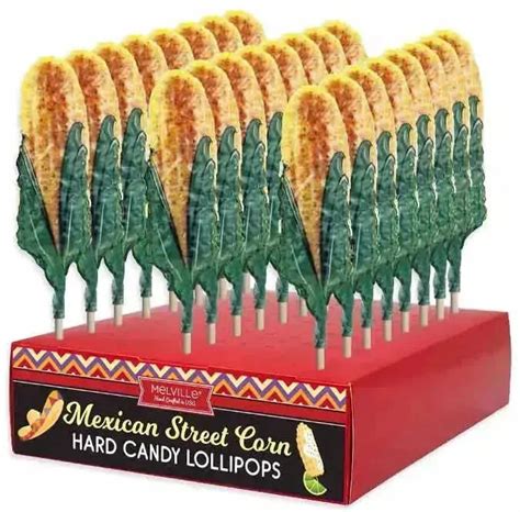 Mexican Street Corn Lollipops 24 Piece Display Candy Warehouse