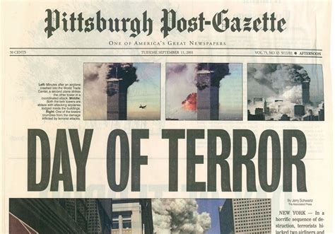 Newspapers Of 911 The Post Gazettes Coverage From The Day Of The