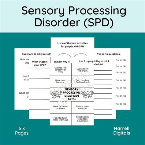 Sensory Processing Worksheet Autism And Sensory Processing Worksheets
