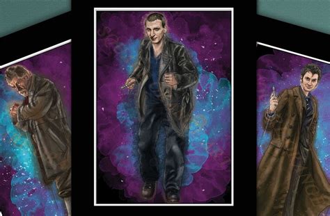 9th Doctor Christopher Ecclestone Doctor Who Inspired Portrait Print A4