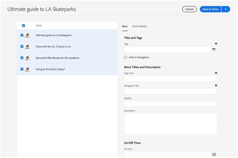 editing page properties adobe experience manager