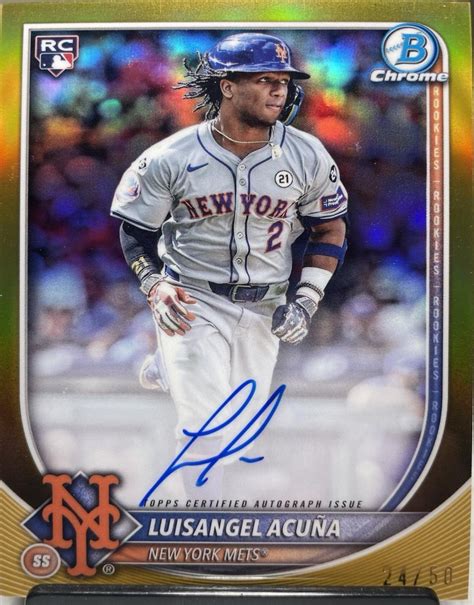 Luisangel Acuna Gold Cra La Prices 2025 Bowman Chrome Rookie
