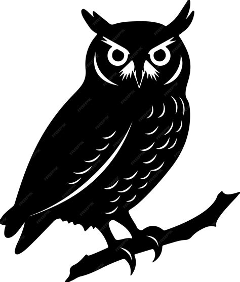 Premium Vector Owl Silhouette Vector Illustration White Background